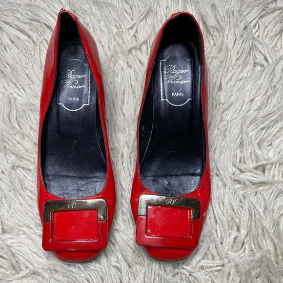 Roger Vivier | Shoes | Roger Vivier Women Square Toe Patent Leather ...